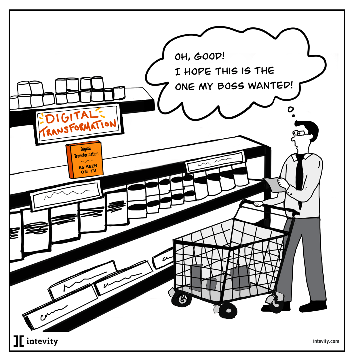 Cartoon: Shopping for Digital Transformation